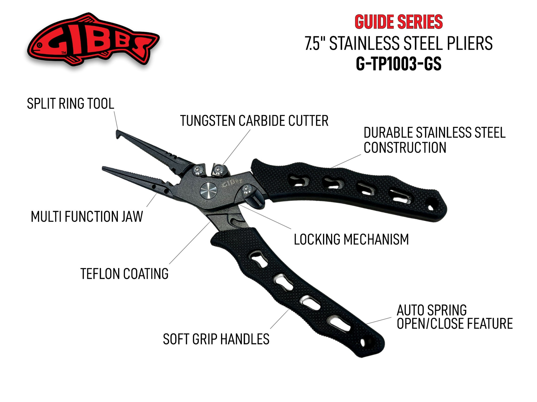 Gibbs Guide Series Stainless Steel Pliers — Gibbs Fishing