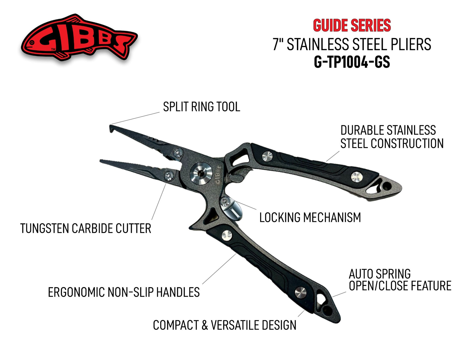 Gibbs Guide Series Stainless Steel Pliers — Gibbs Fishing